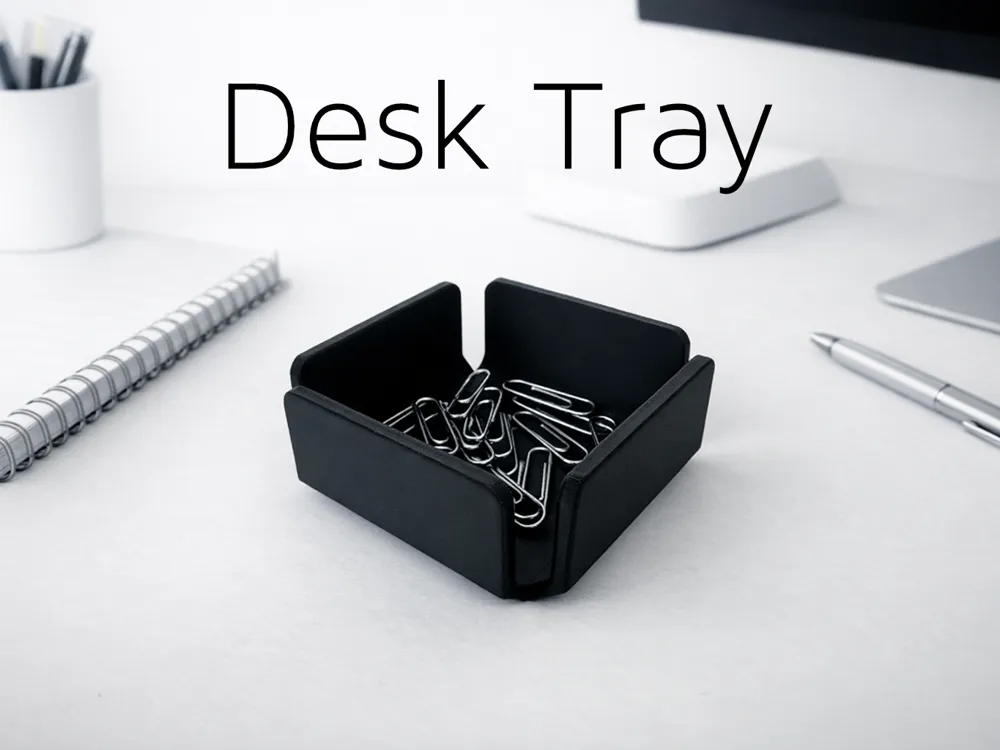Modern Desk Tray - Free 3D Print Model - MakerWorld
