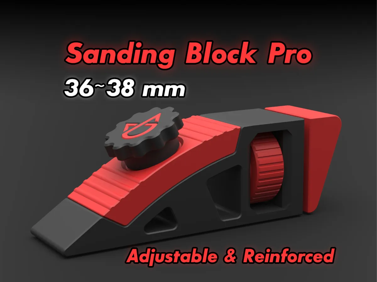 Sanding Block - Adjustable tensioner 38mm - Free 3D Print Model ...