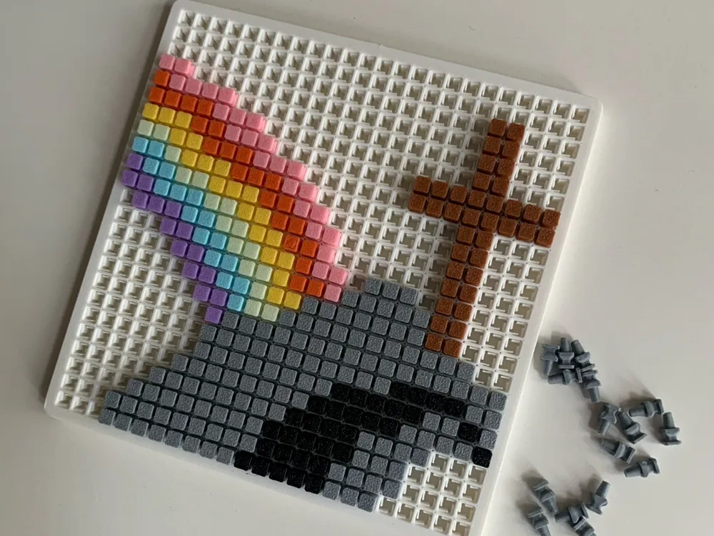 "He Is Risen" Pixel Puzzle by wattmelch MakerWorld: Download Free 3D Models