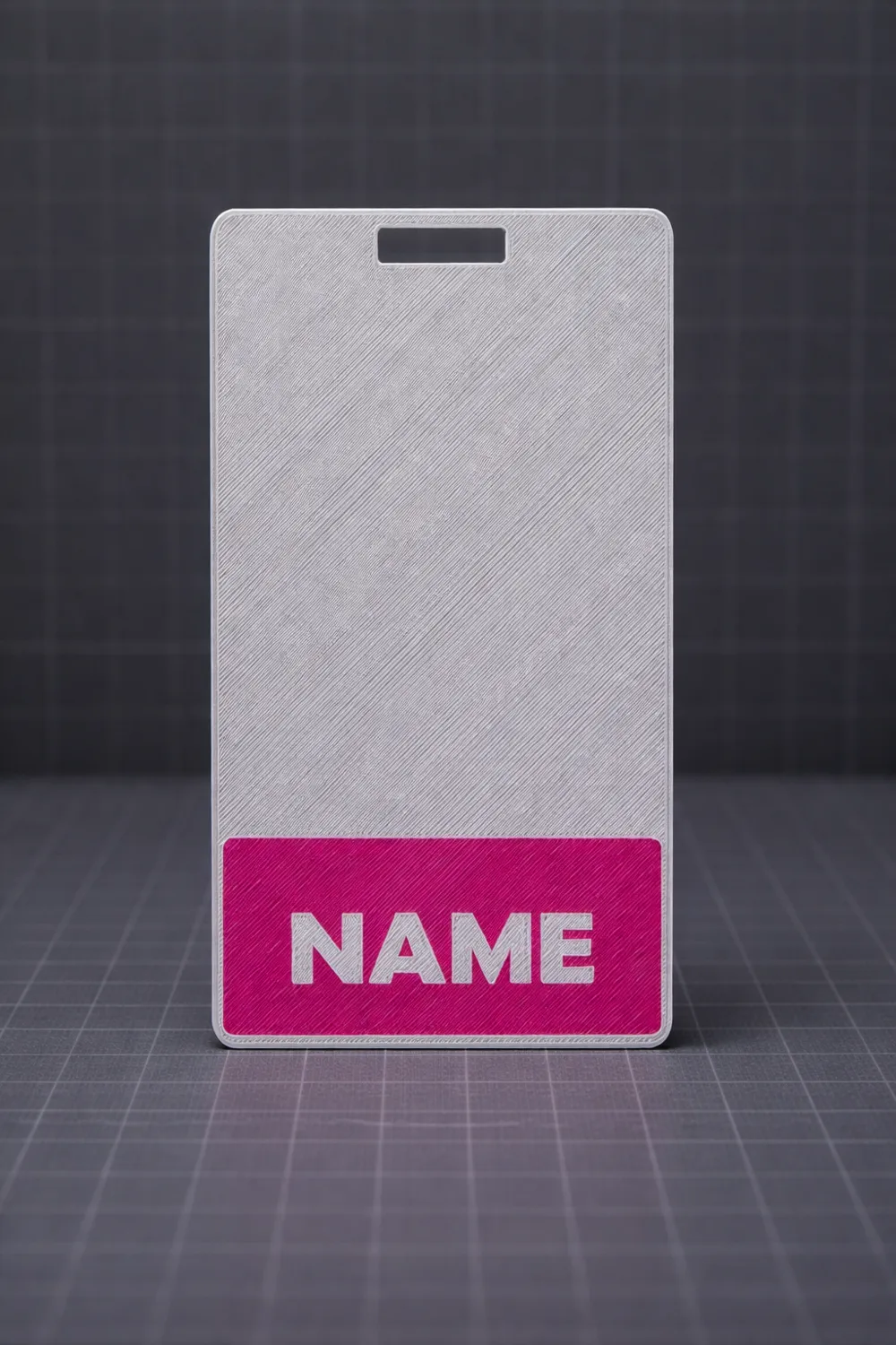 Customizable Vertical Badge Buddy Label - Free 3D Print Model - MakerWorld
