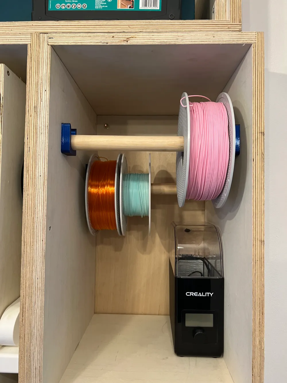 Filament Spool Storage bracket for wooden dowel by lorenzomakesthings ...