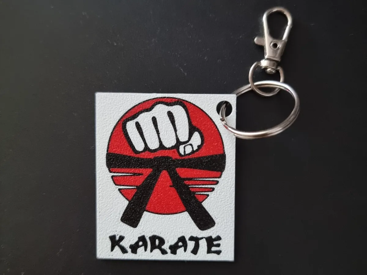 Karate Keychain, 3 print colors - Free 3D Print Model - MakerWorld