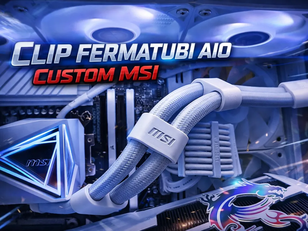 MSI CPU Liquid Cooler Tube Clip - Free 3D Print Model - MakerWorld