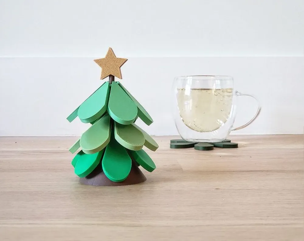 Christmas Tree Coaster by Jefflynn MakerWorld: Download Free 3D Models