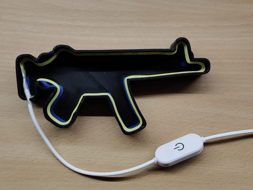 Call of Duty Zombies MP5 Wall gun lightbox - Free 3D Print Model ...