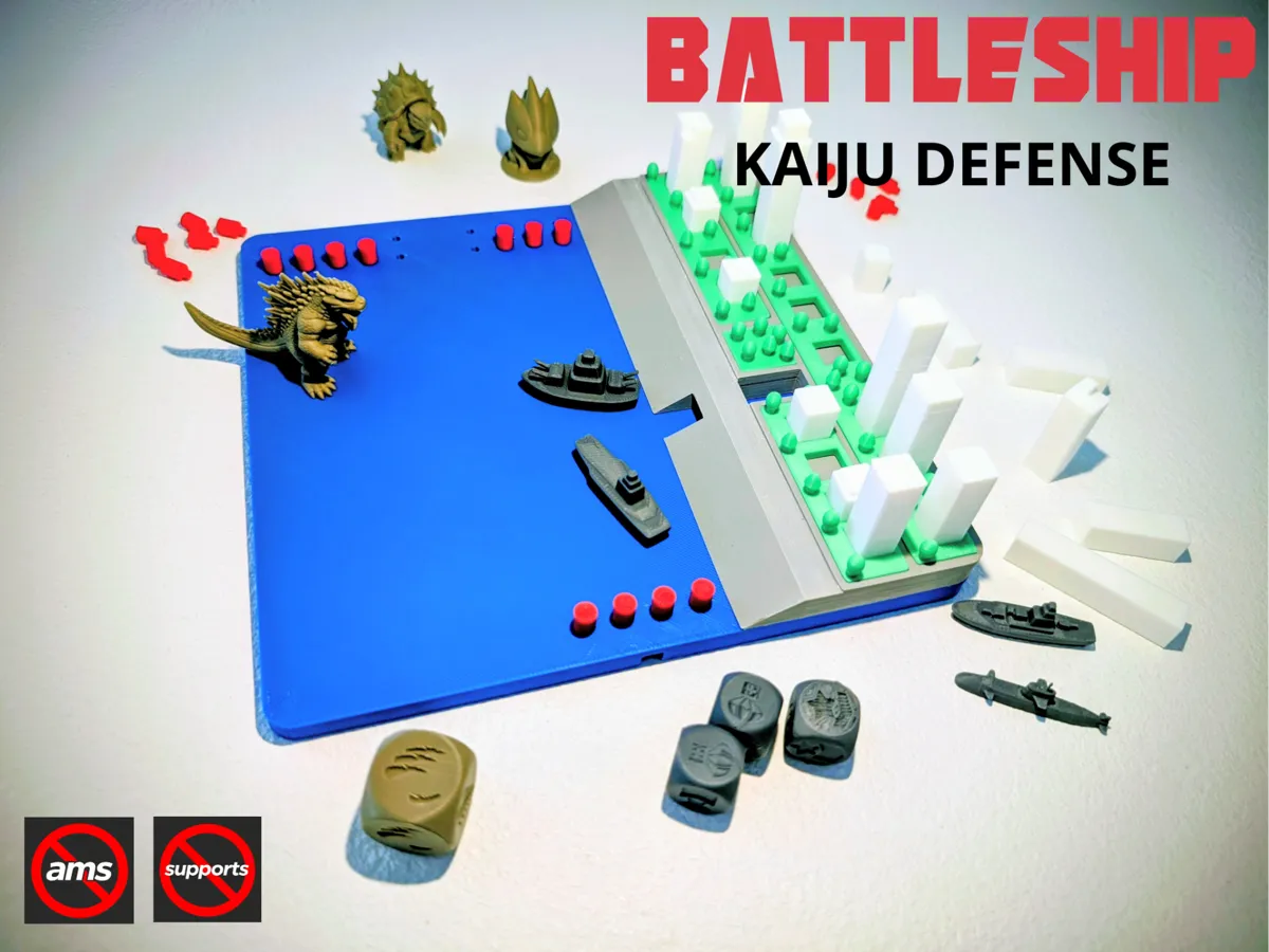 BATTLESHIP: KAIJU DEFENSE - board game toy - Free 3D Print Model ...
