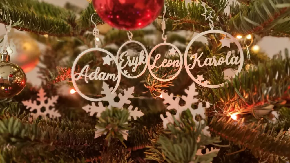 Christmas baubles with names by Adikos MakerWorld: Download Free 3D Models