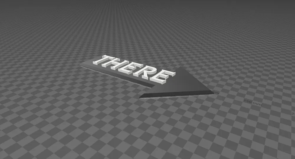 3D ARROW MODEL WITH "THERE" TEXT - THERE Sign by Zombie 3DMakerWorld ...