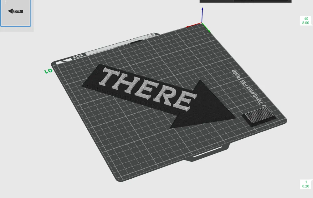 3D ARROW MODEL WITH "THERE" TEXT - THERE Sign by Zombie 3DMakerWorld ...