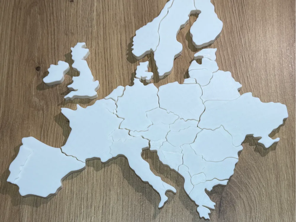 Europe Blind Map Puzzle - Study Game by Jakub Kasparek MakerWorld ...