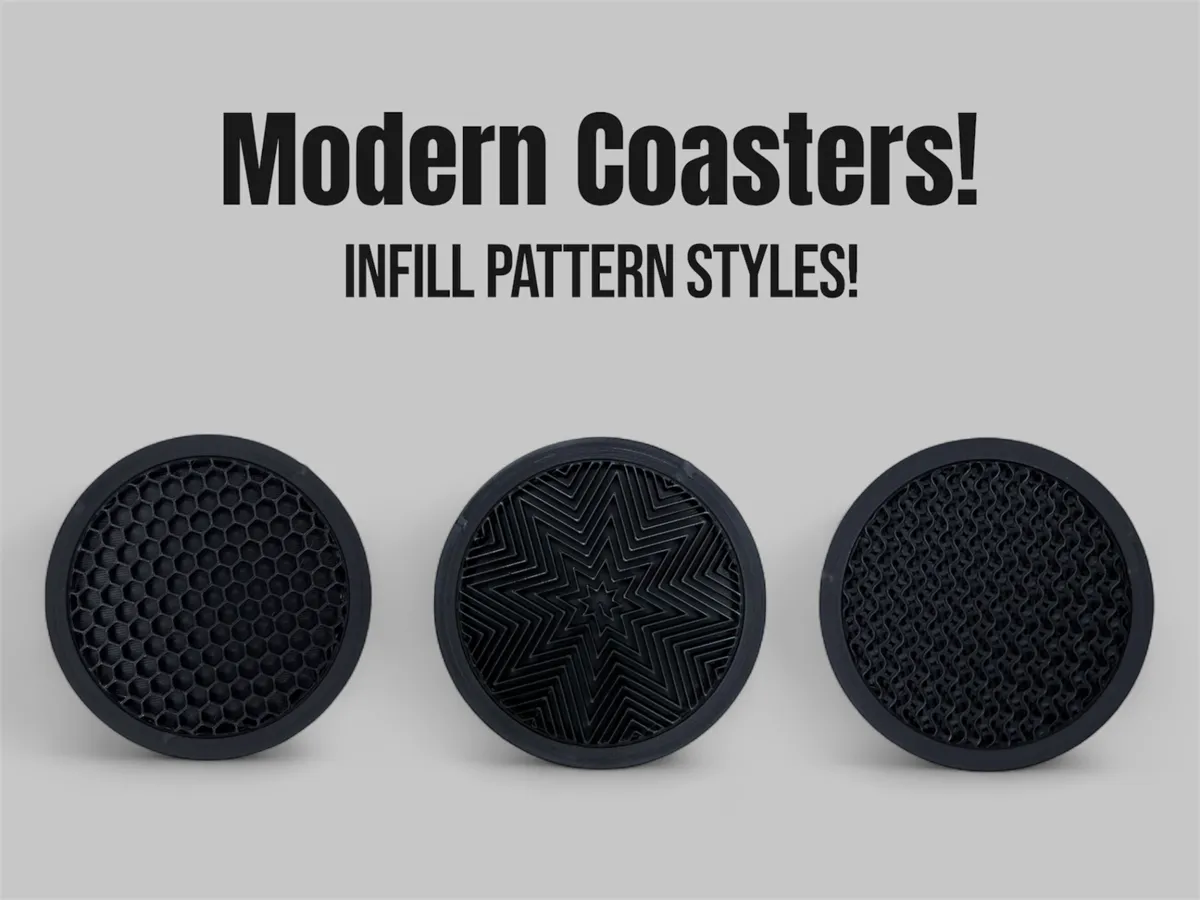 Modern Coaster Infill Pattern Styles! by Zac Leatham MakerWorld ...