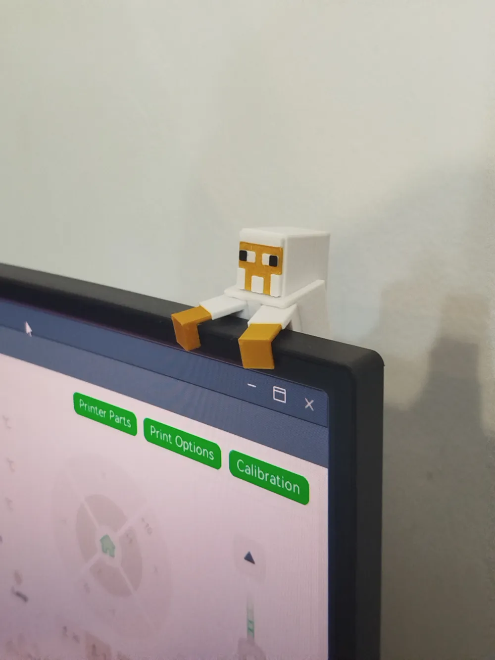 Minecraft Sheep Monitor Buddy (curved monitor) - Free 3D Print Model ...
