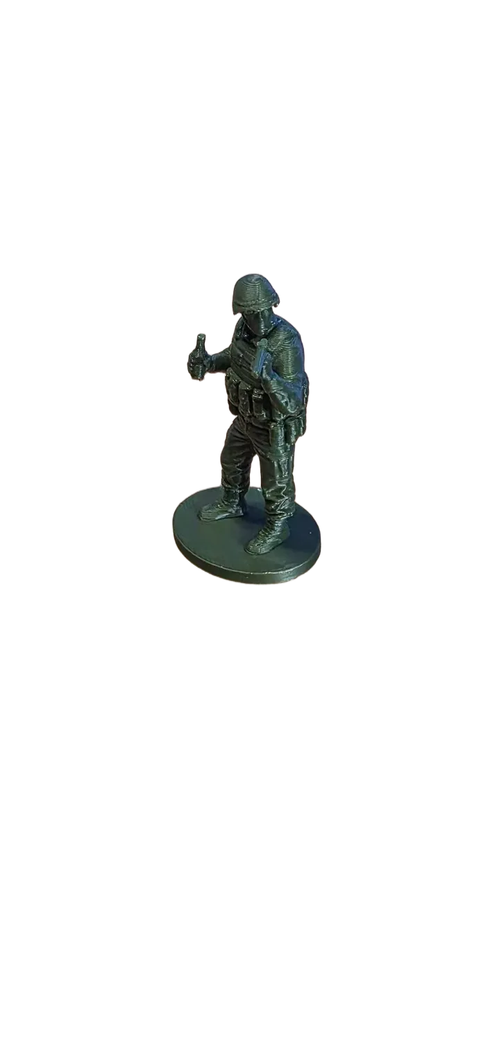 Green Army Toy Soldier Enjoying Beer and Bud Cigar - Free 3D Print ...