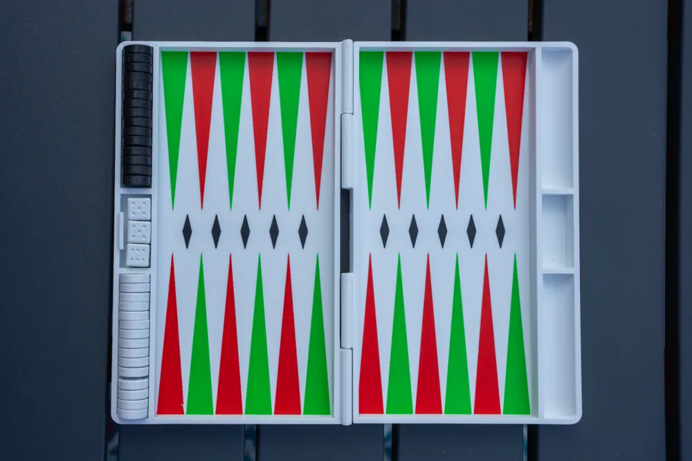 Backgammon minimalist travel edition by BingoDesign MakerWorld: Download Free 3D Models