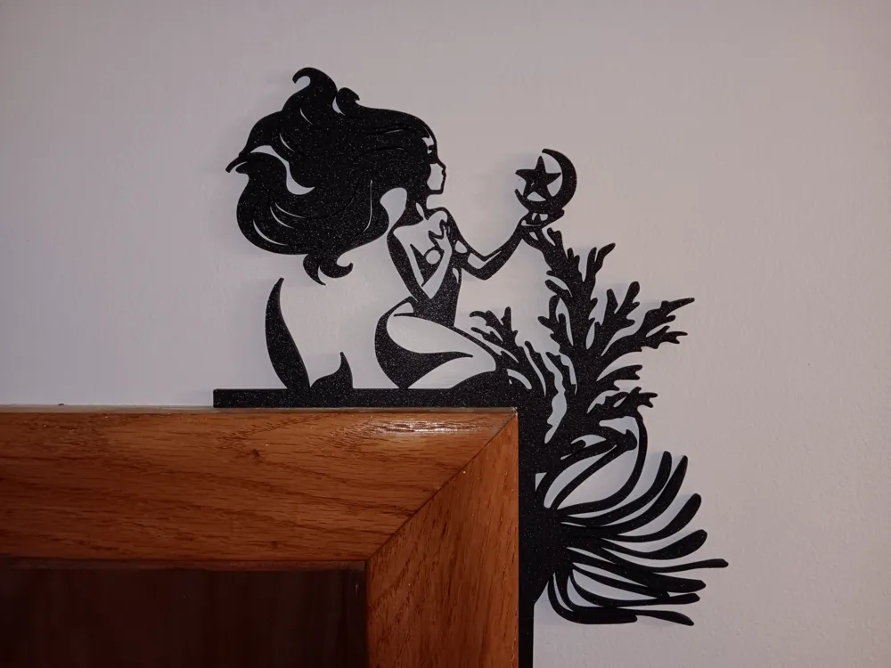 Mermaid Silhouette Door Corner by AmishAtlas Designs - MakerWorld