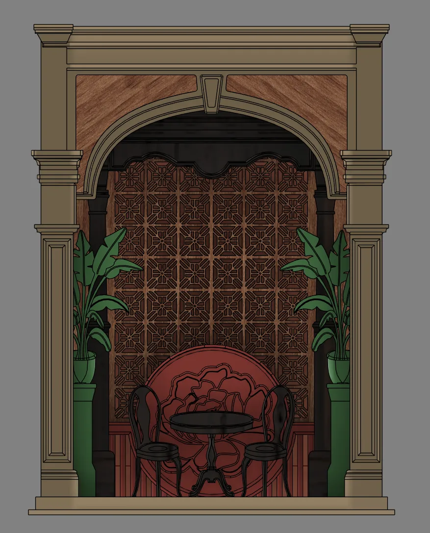 Peranakan Book Nook - Bambu Lab LED Backlight by Modular Mapping MakerWorld: Download Free 3D Models