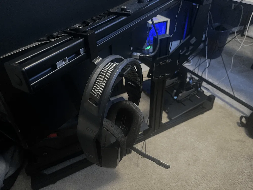 Sim Rig Headphone Holder – Aluminum Profile Mount - Free 3D Print Model ...