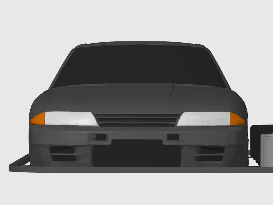 Nissan Skyline GTR R32 Kit Card (1:24 scale) - Free 3D Print Model ...