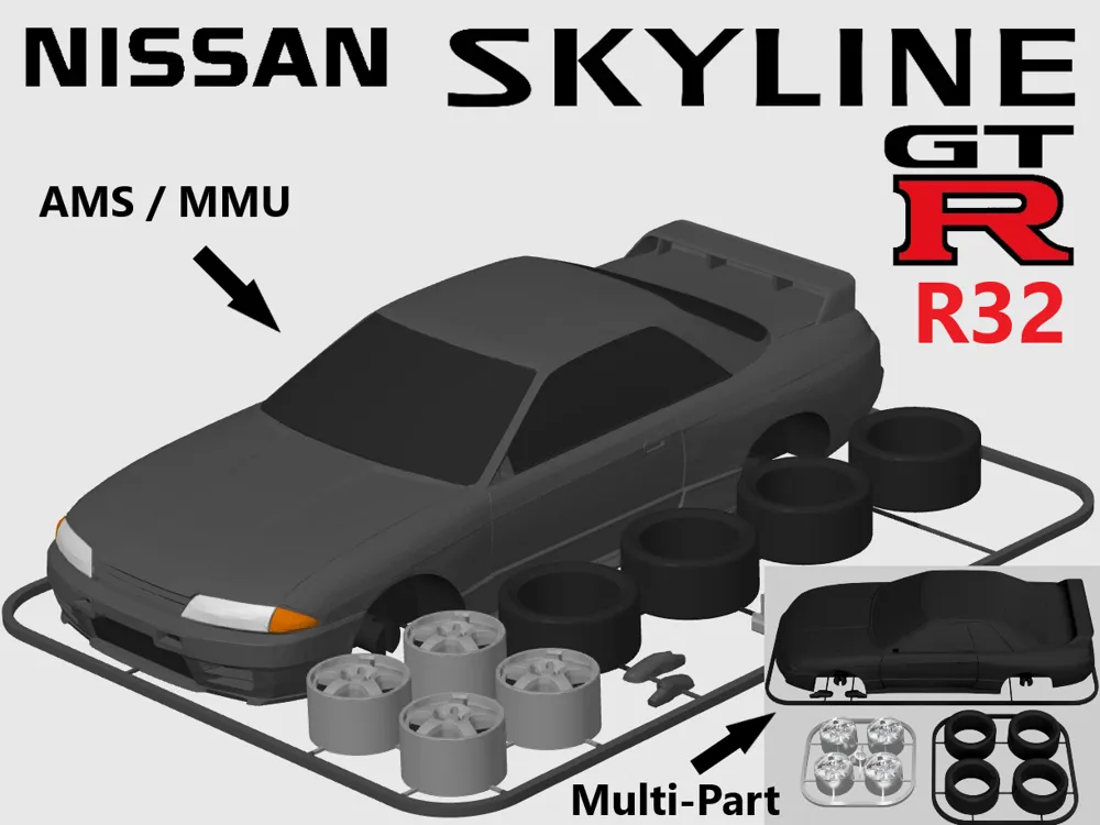 Nissan Skyline GTR R32 Kit Card (1:24 scale) Remixed by The Kit Card ...