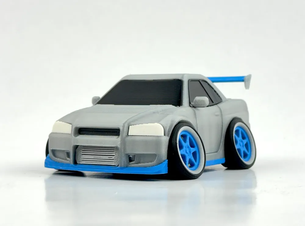 Tooned NISSAN Skyline R34 GTR - Free 3D Print Model - MakerWorld