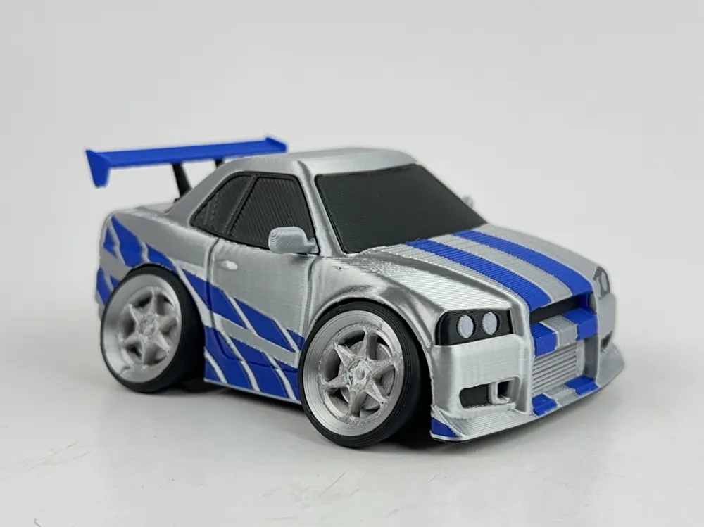 Tooned NISSAN Skyline R34 GTR - Free 3D Print Model - MakerWorld