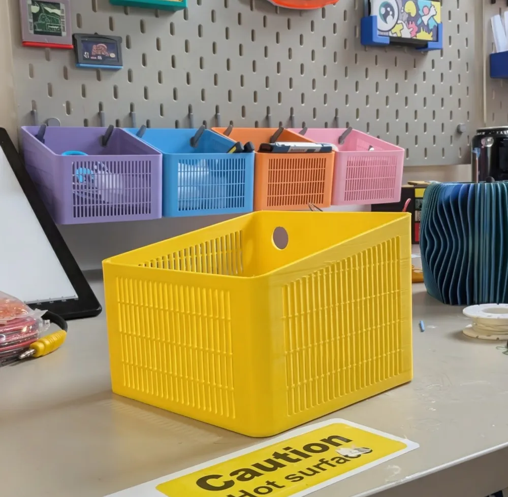 Removable skadis basket - Free 3D Print Model - MakerWorld