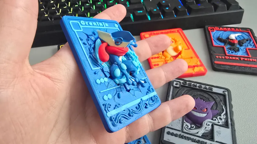 3D Greninja Pokemon TCG Collectible Card - Free 3D Print Model - MakerWorld