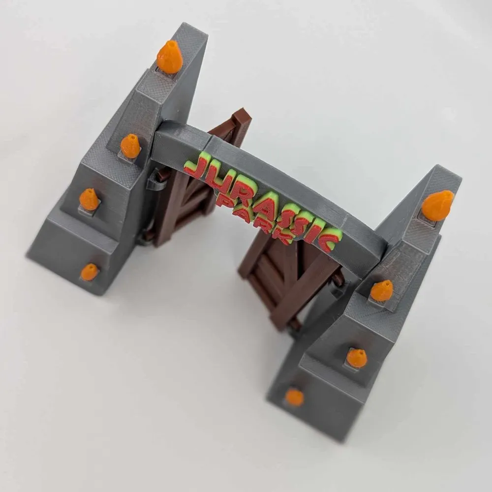 Jurassic Park Entrance Gate for Reptile Terrarium - Free 3D Print Model ...