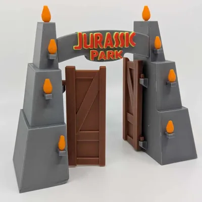 Jurassic Park Entrance Gate for Reptile Terrarium - Free 3D Print Model ...