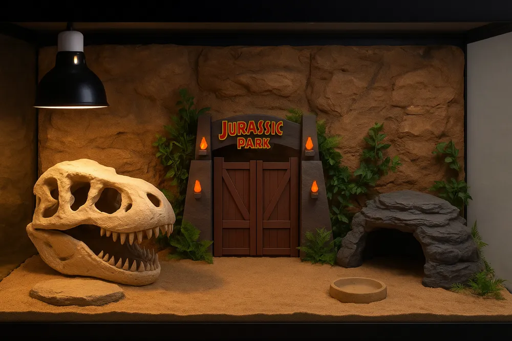 Jurassic Park Entrance Gate for Reptile Terrarium - Free 3D Print Model ...