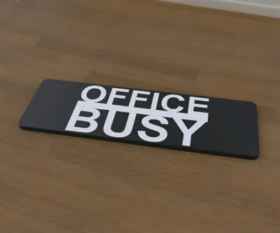 Door Sliding Sign (Free / Busy indicator) by pinf99 - MakerWorld