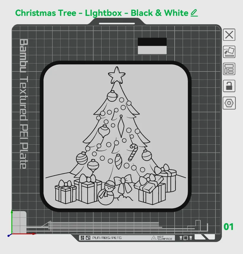 Christmas Tree - Lightbox - Decorations by Love Prints - MakerWorld