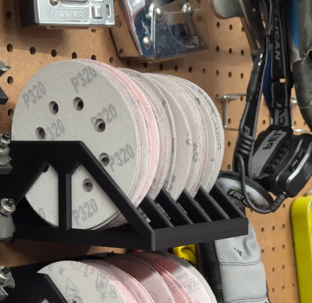 5 Inch Orbital Sanding Disk Organizer for Pegboard by 321 Designs ...