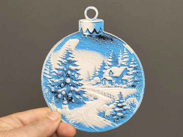 Christmas ornament (hueforge) by Reybrond - MakerWorld