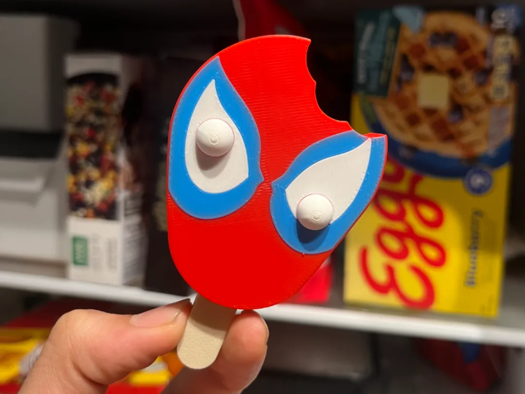 Spiderman Popsicle (Fridge Magnet) - Free 3D Print Model - MakerWorld
