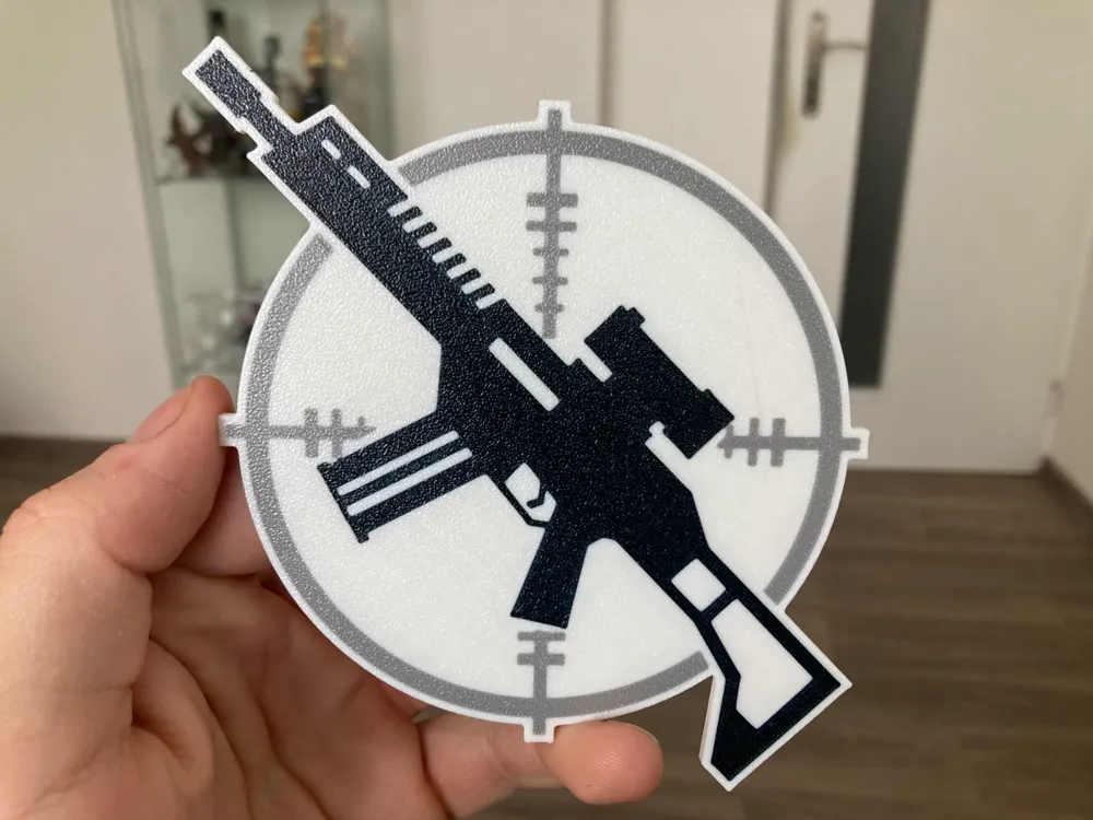 Gun with target coaster by jakubhroch - MakerWorld
