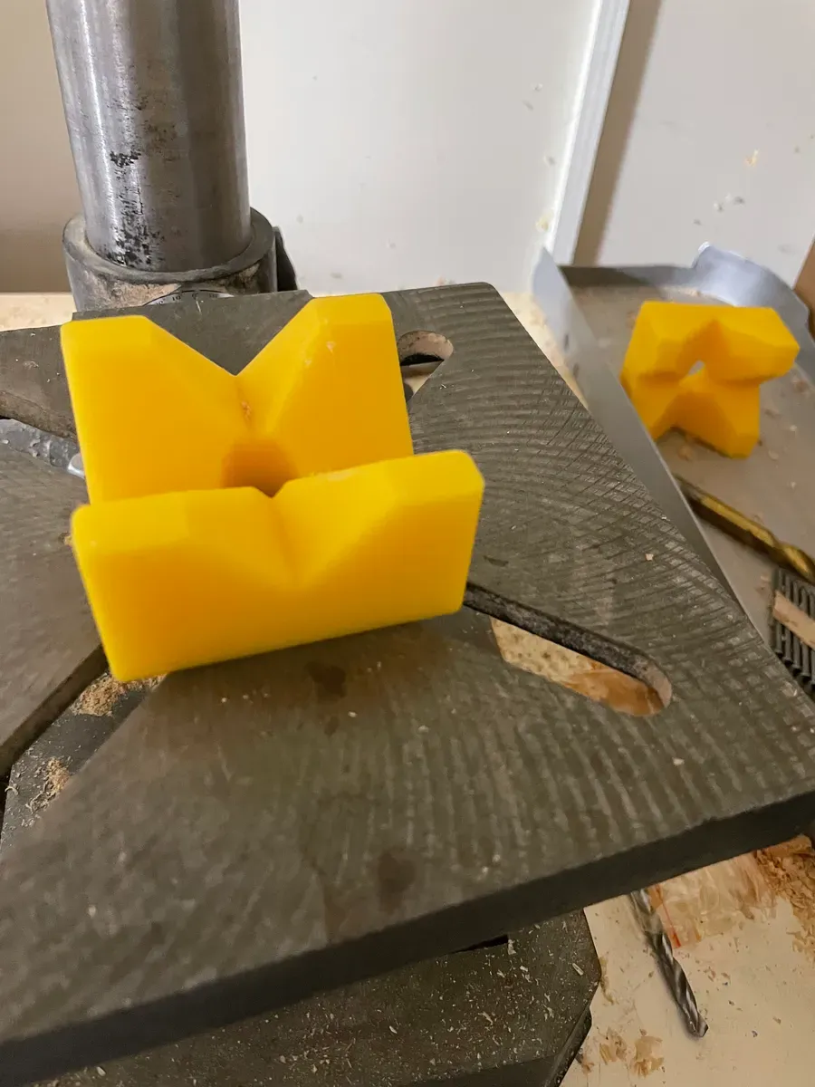 Simple 'V' block for small pedestal drill by wazzafly - MakerWorld