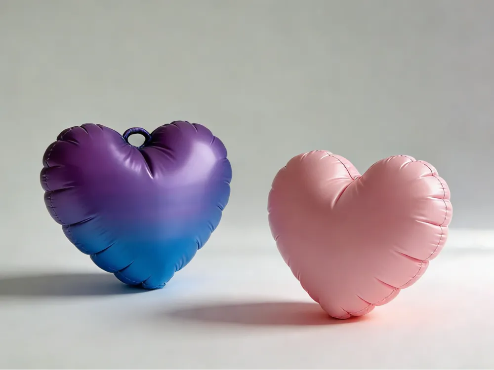 Heart Keychain/heart cushion keychain - Free 3D Print Model - MakerWorld