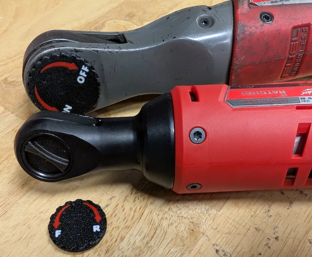 Milwaukee M12 ratchet knob low profile - Free 3D Print Model - MakerWorld