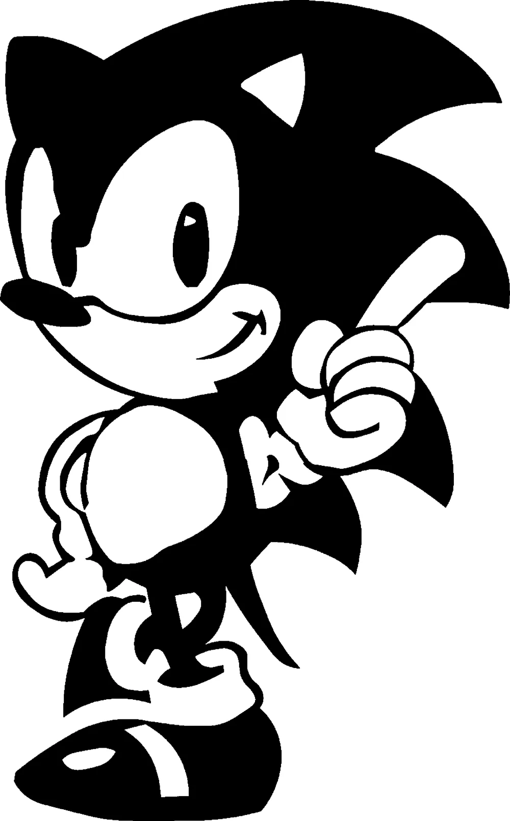 Wall art Sonic - Free 3D Print Model - MakerWorld