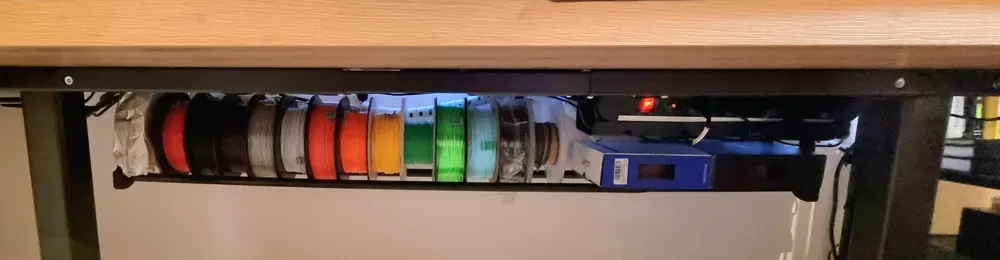 Under table fillament spool holder for Ikea Racka Remixed by dfg.fopa ...