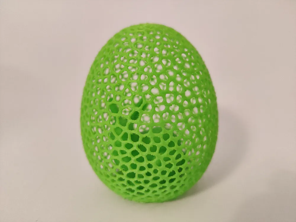 Voronoi easter egg with bunny inside by Disttrack3D - MakerWorld