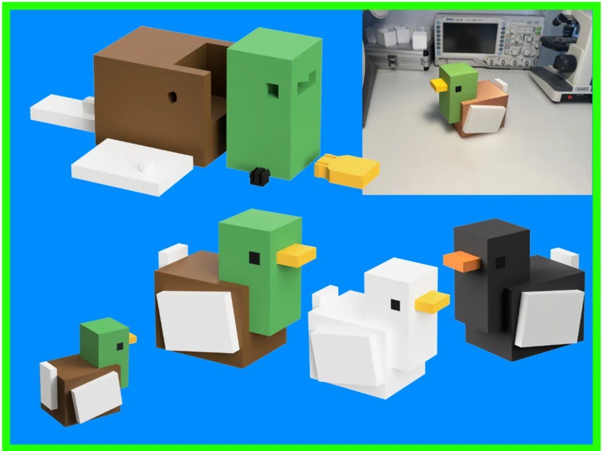 Modèle de canard Minecraft à emboîtement par Lukas_Ulmer MakerWorld ...