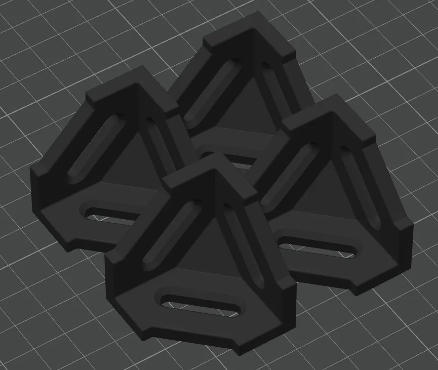 3 Sided Corner Bracket (1.5" X 1.5" X 1.5") (Slot) by JH&N 3D - MakerWorld