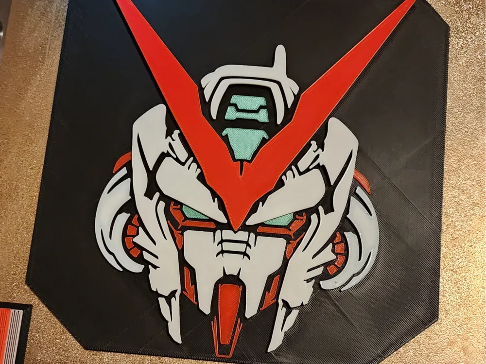 Gundam Red Astray Wall Art by digitallyforgeddesigns - MakerWorld