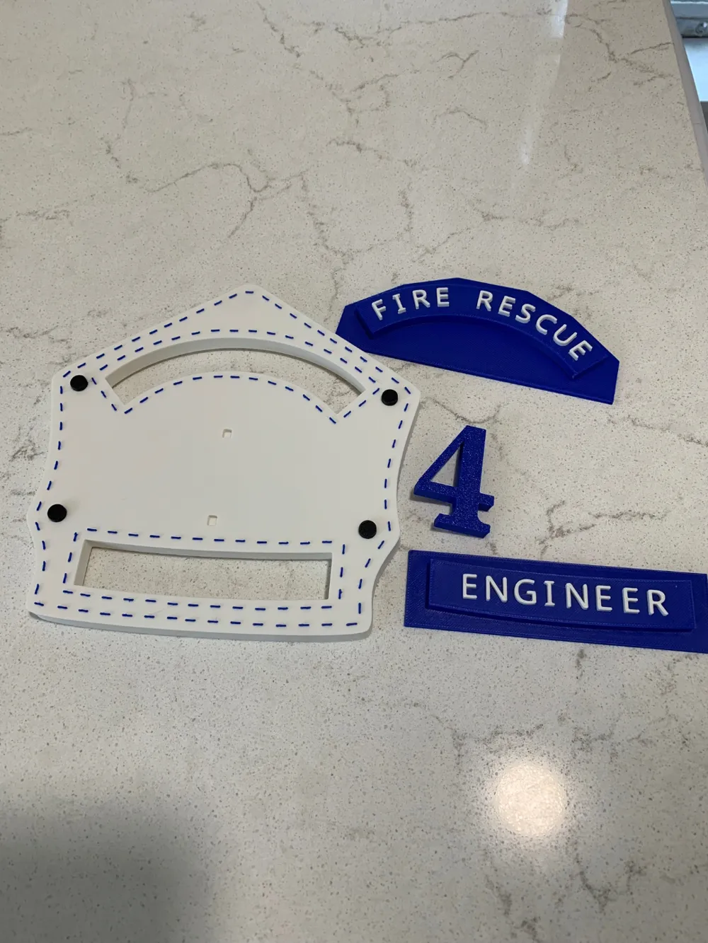 Customizable Fire Helmet Shield - No AMS required - Free 3D Print Model ...