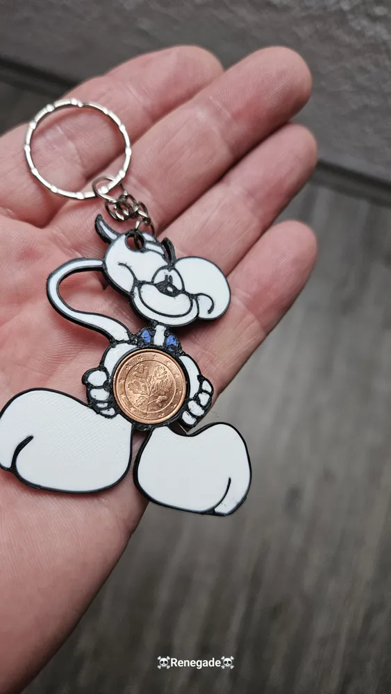 Diddle mouse with lucky cent - Free 3D Print Model - MakerWorld