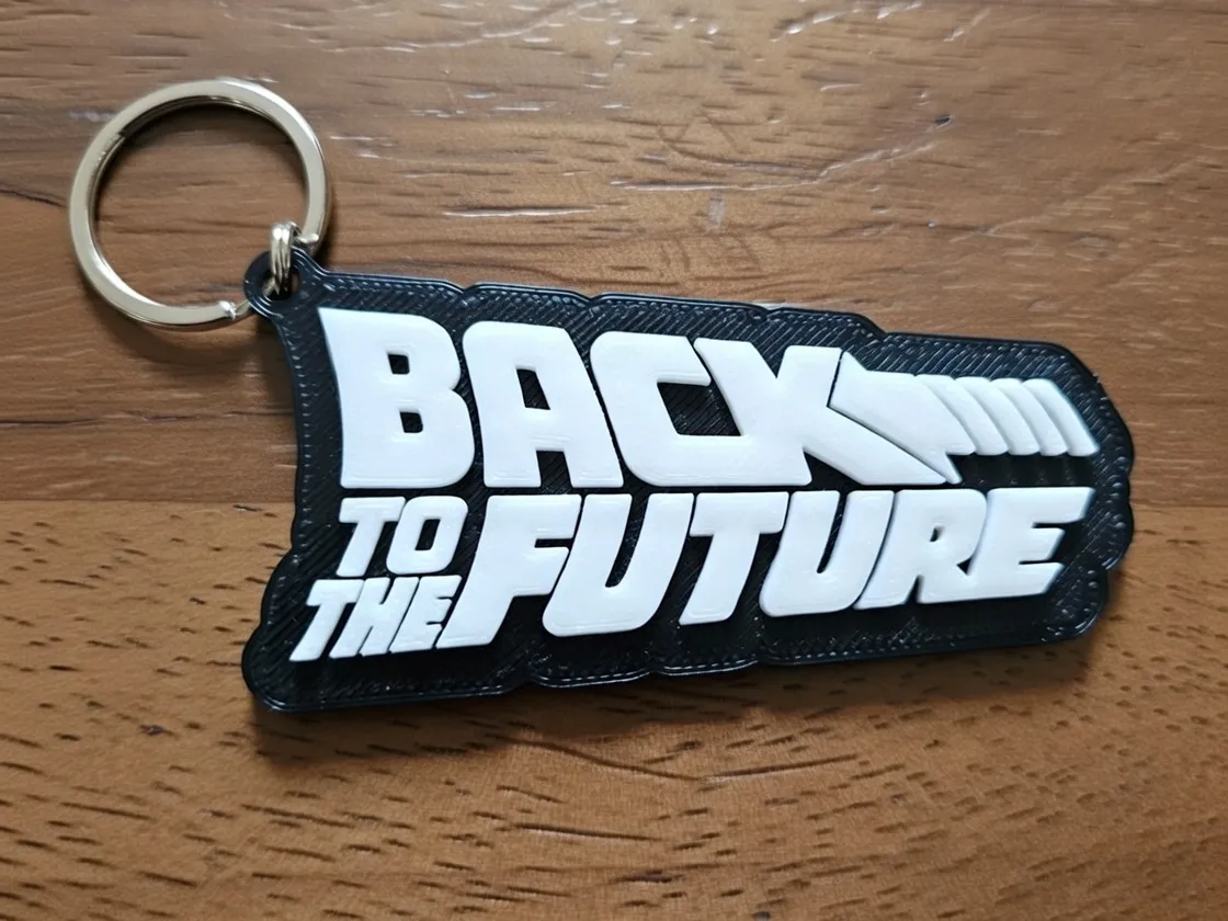 Back to the Future keychain - Free 3D Print Model - MakerWorld