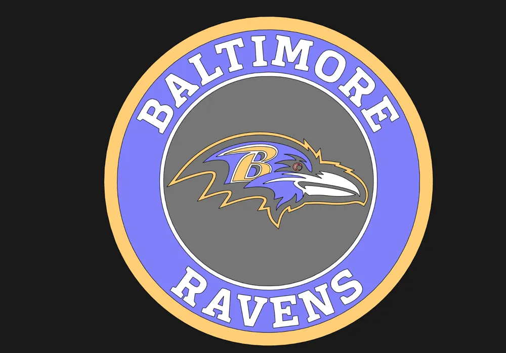 Baltimore Ravens logo by GhengisAhn MakerWorld: Download Free 3D Models