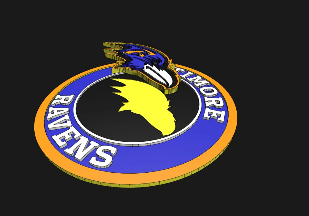 Baltimore Ravens logo by GhengisAhn MakerWorld: Download Free 3D Models